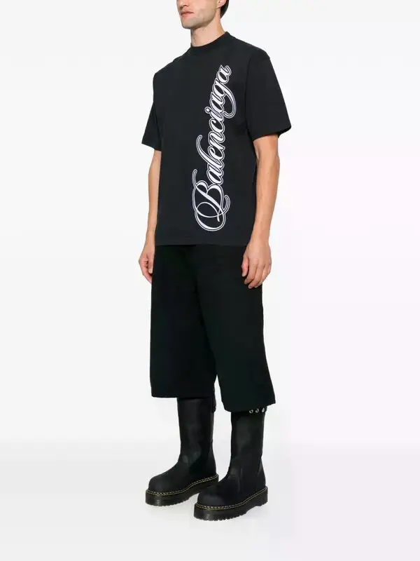 Balenciaga Cursive Logo-print T-shirt