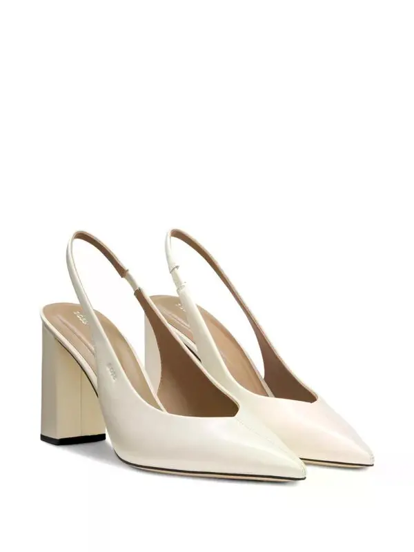 BOSS Heeled Pumps In Leather With Slingback Strap