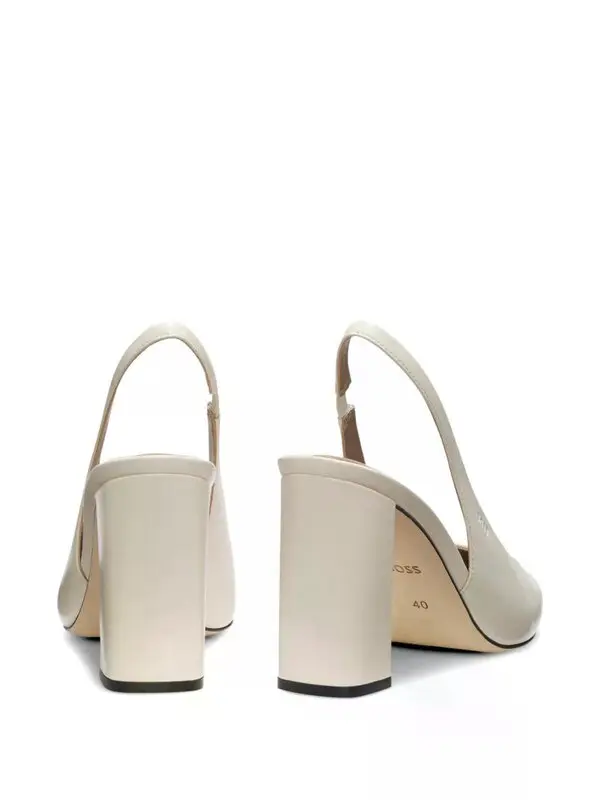 BOSS Heeled Pumps In Leather With Slingback Strap