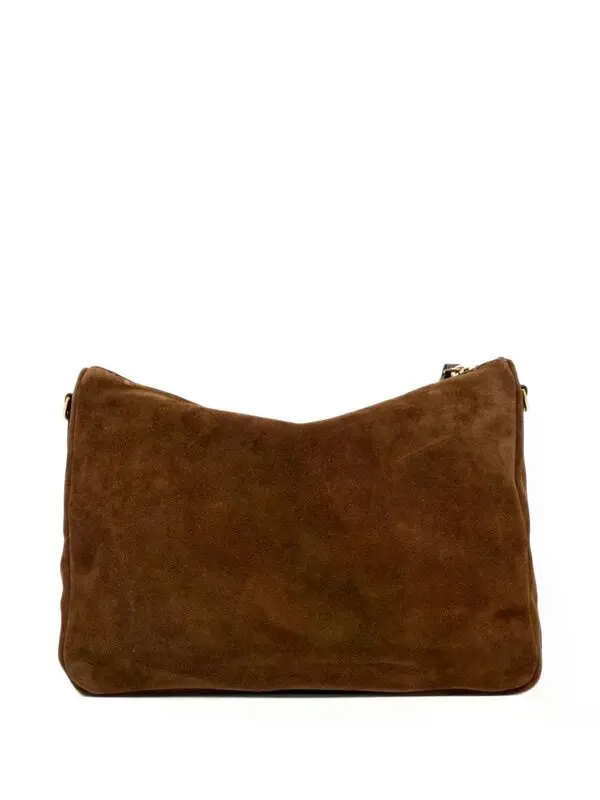 GIANNI CHIARINI Medium Nora Suede Clutch Bag - Brown