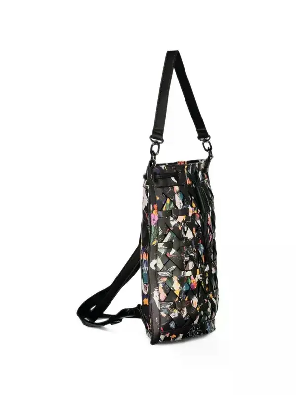 Desigual Floral-print Woven-effect Backpack
