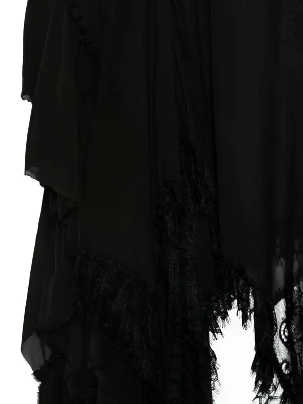 ANN DEMEULEMEESTER Ruffled Lace-trim Skirt