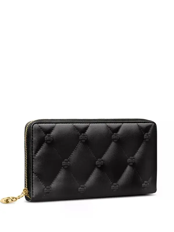 Tory Burch Bunny Knot Zip Continental Wallet - Black