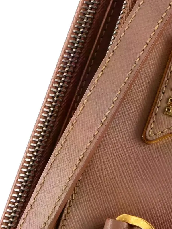 Prada Double Zip Lux Saffiano Leather Medium Tote Bag