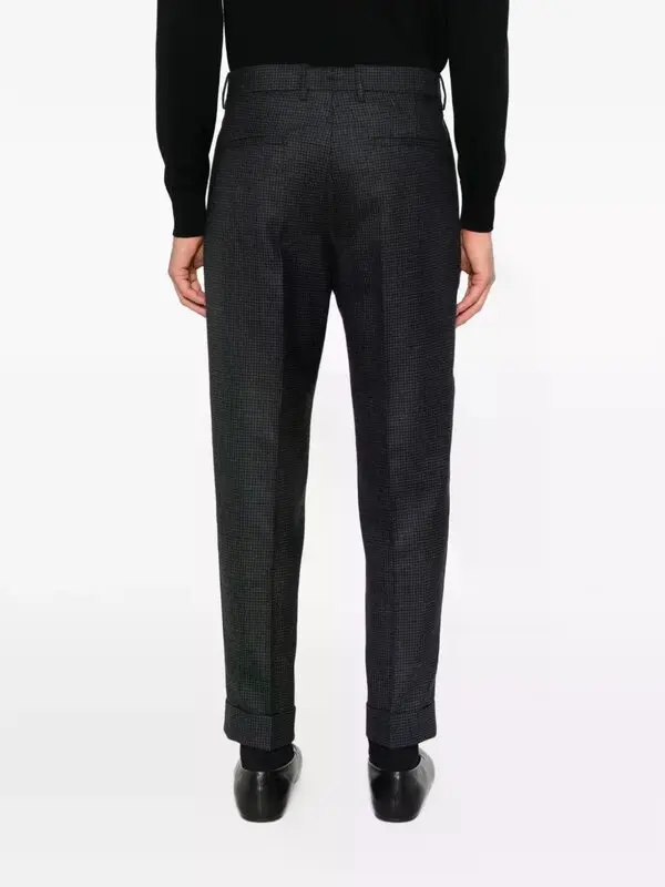 BERWICH Chiaia Houndstooth-pattern Pleated Trousers