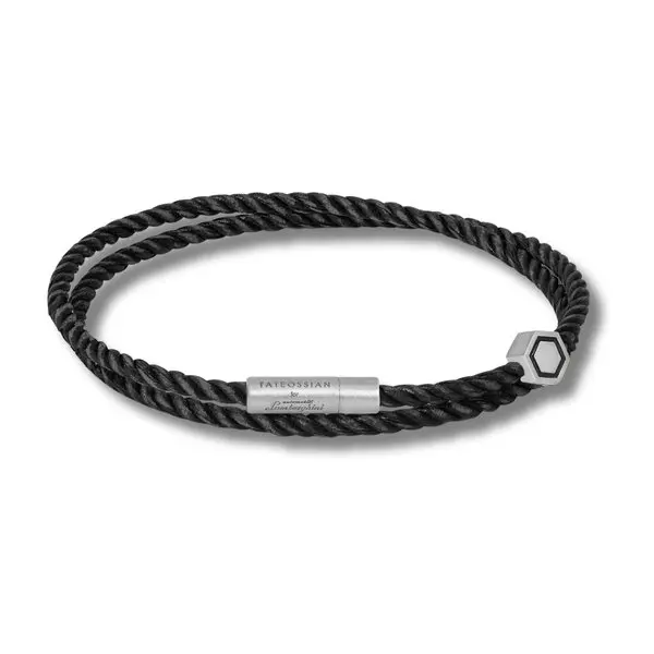 Tateossian Automobili Lamborghini Hex Mini Pop Pelle In Black