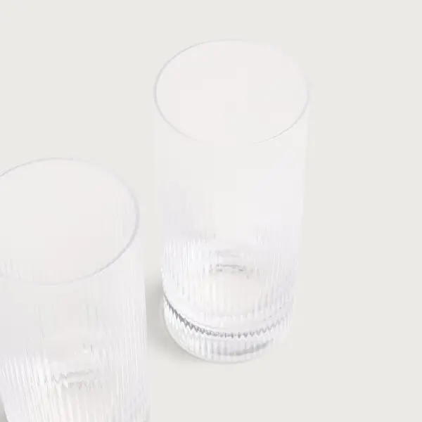 FERM LIVING Ripple Highball Glasses Set Of 2