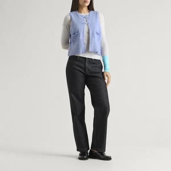 BEAMS China Button Knit Vest