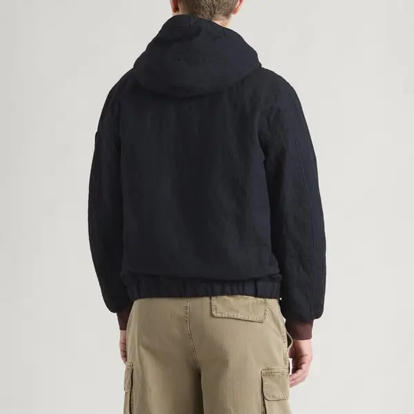 Stone Island Diagonal Cotton Wool-tc Garment Dyed Jacket