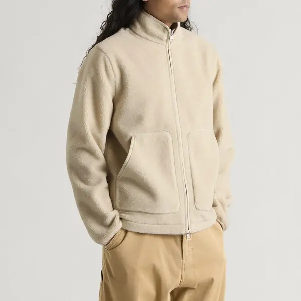 Moncler Zip Up Teddy Fleece - Beige