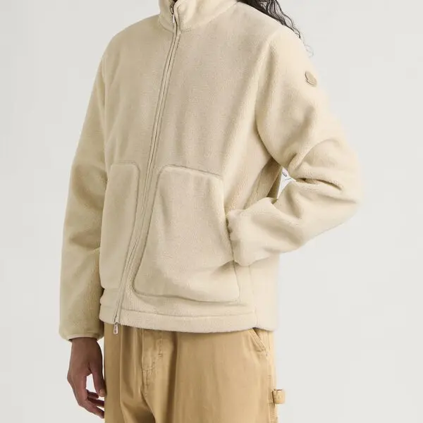 Moncler Zip Up Teddy Fleece - Beige