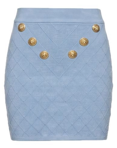 Balmain Mini Skirt Size Viscose, Polyester - Light Blue