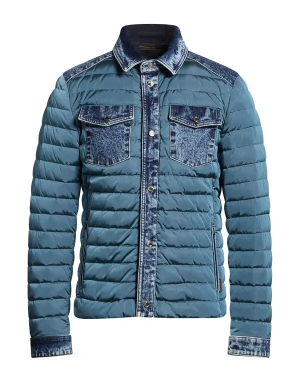 MOORER Puffer Turquoise Size Cotton, Elastane