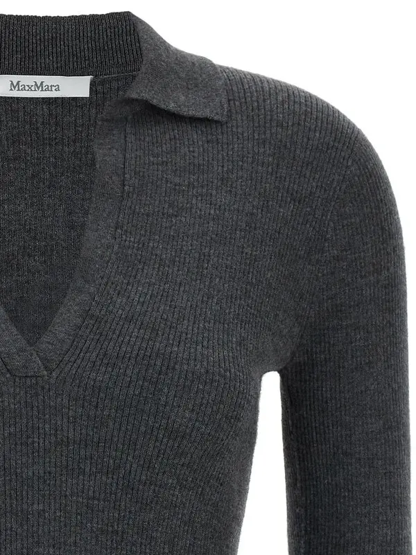 Max Mara Angel' Polo Shirt - Gray