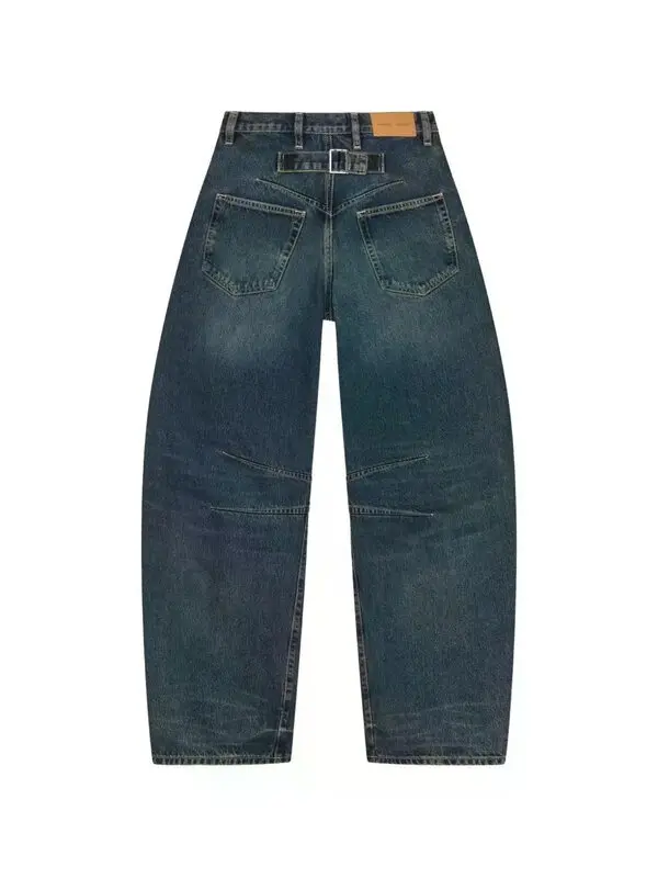 Samsøe Samsøe Saharpo Curved-seam Buckle-detail Jeans