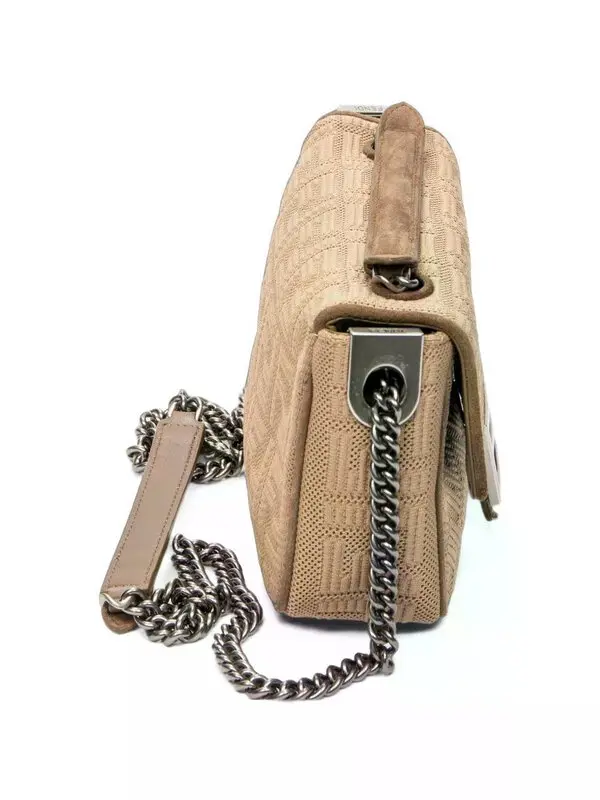 Fendi Midi Baguette Ff Canvas Cross Body Bag