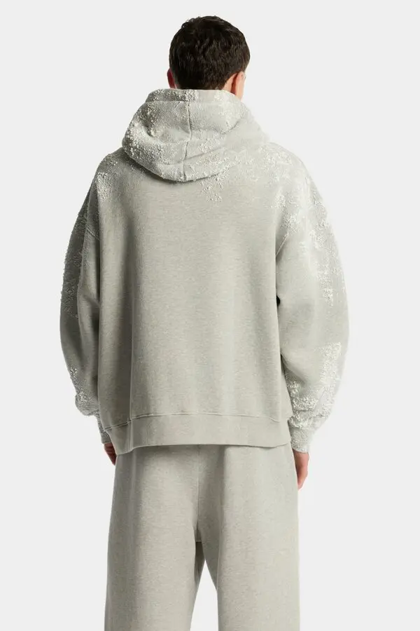 Dsquared2 Frosted Zipped Melange Hoodie