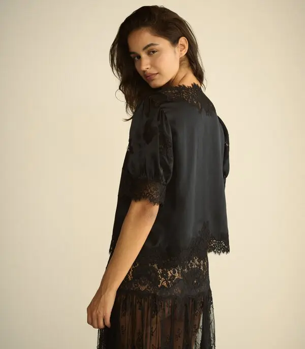 DÔEN Idella Silk Satin Top