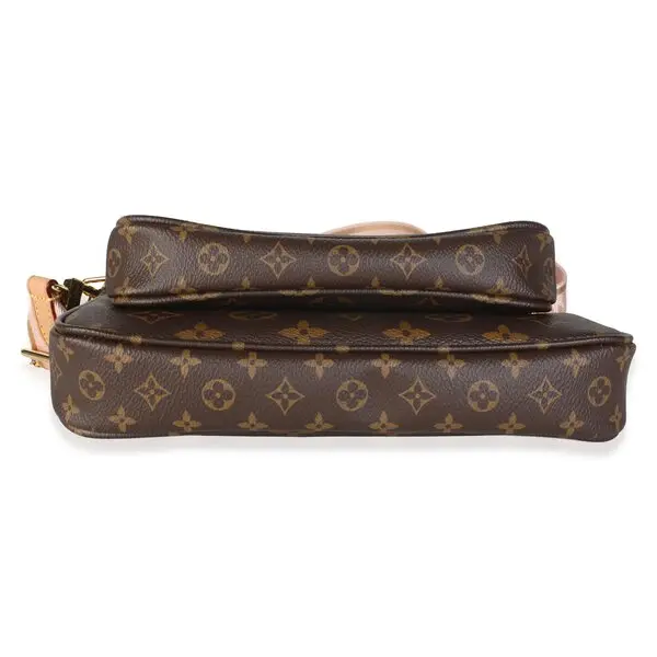 LOUIS VUITTON Rose Clair Monogram Canvas Multi Pochette Accessoires