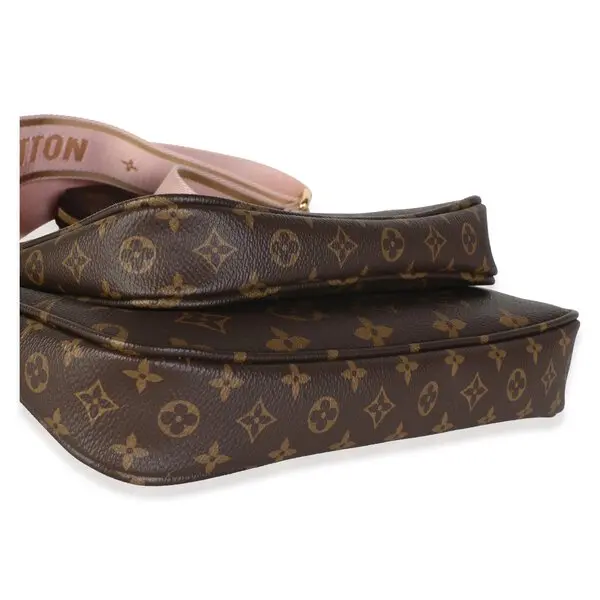 LOUIS VUITTON Rose Clair Monogram Canvas Multi Pochette Accessoires