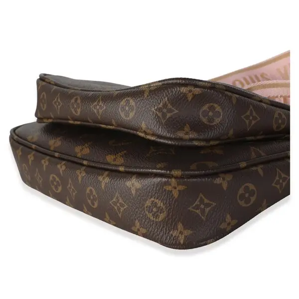 LOUIS VUITTON Rose Clair Monogram Canvas Multi Pochette Accessoires