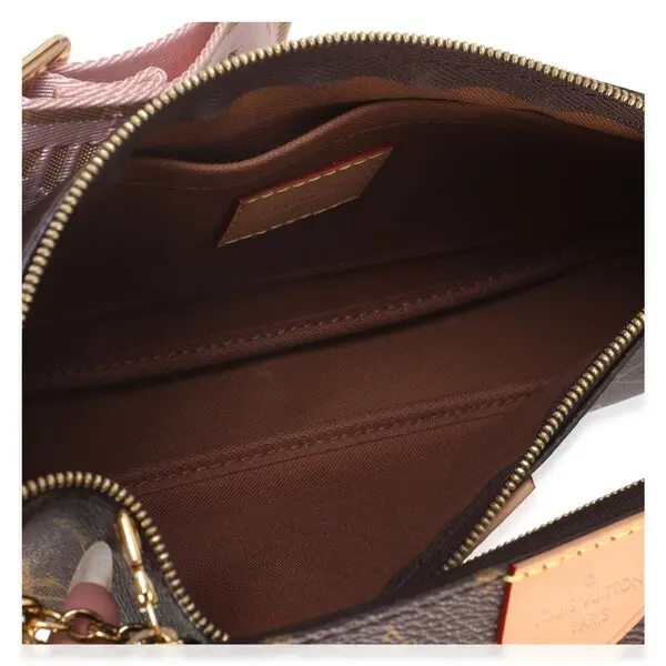 LOUIS VUITTON Rose Clair Monogram Canvas Multi Pochette Accessoires