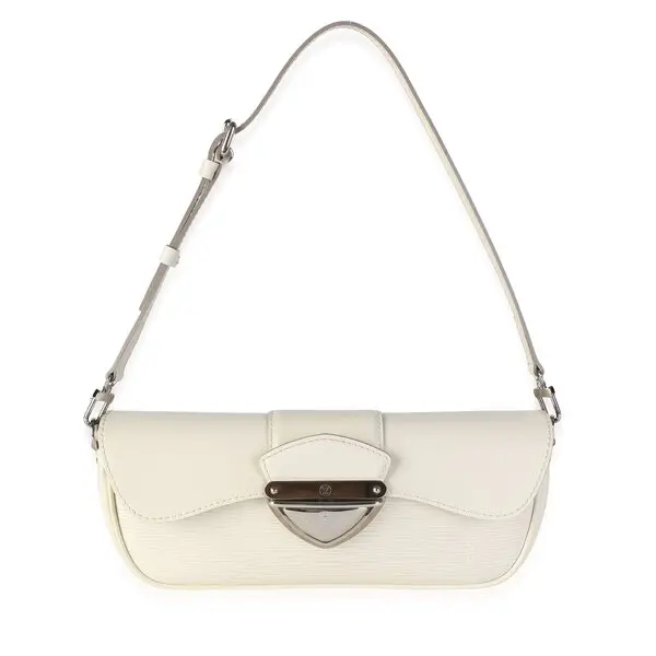 LOUIS VUITTON Ivorie Epi Montaigne Clutch - White