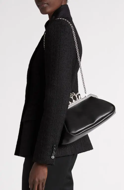 Alexander McQueen Knuckle Soft Leather Clutch
