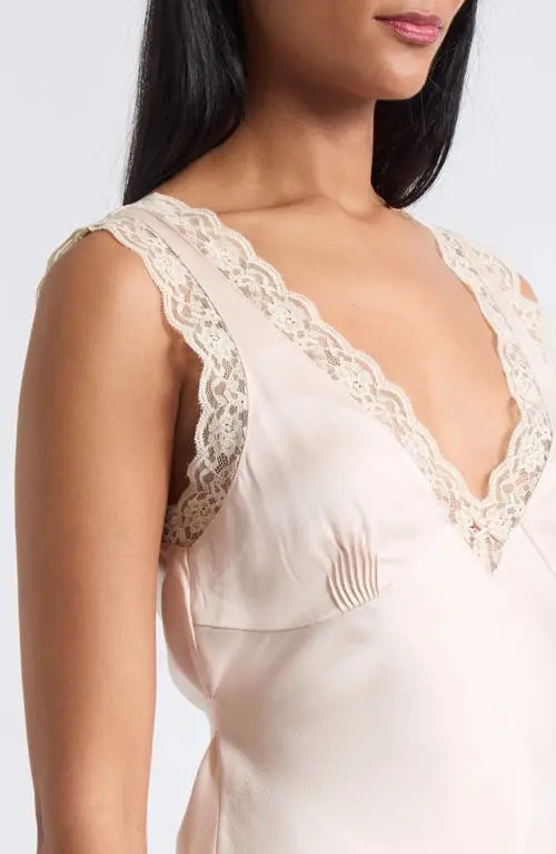 Posse Blake Silk Tank Top With Lace Trim
