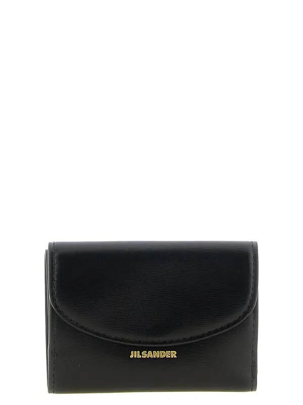 JIL SANDER Cannolo' Mini Wallet - Black