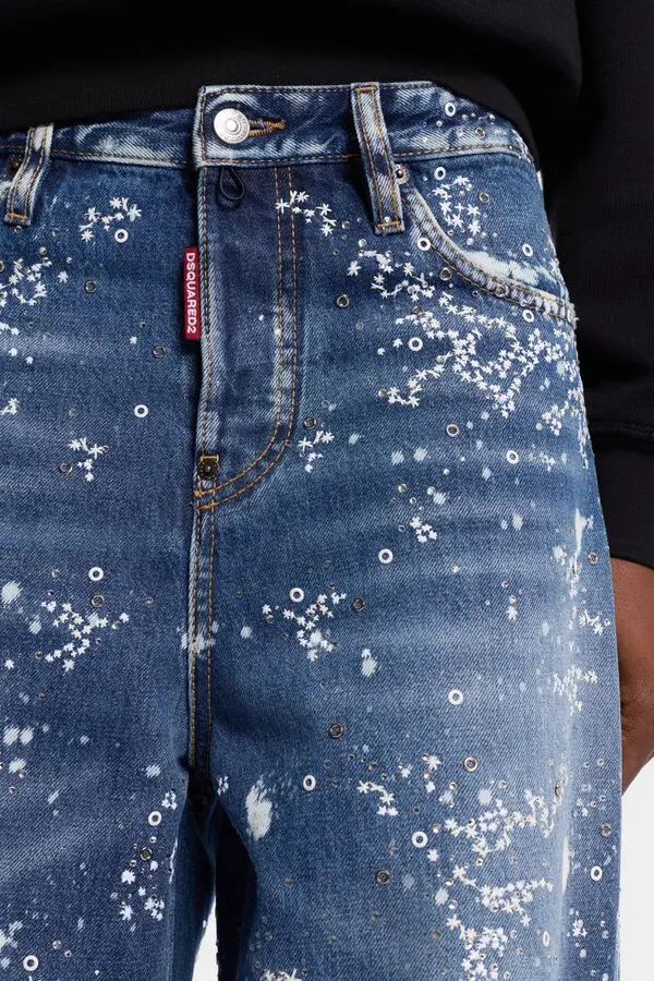 Dsquared2 Medium Snowflakes Baggy Jeans