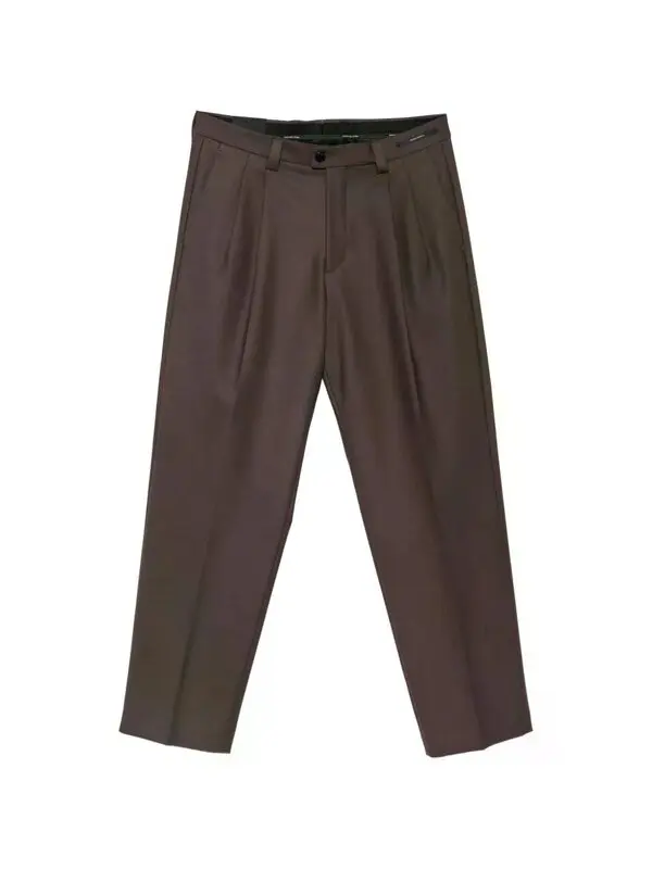 MICHAEL COAL Harrison Pleated Pressed-crease Trousers