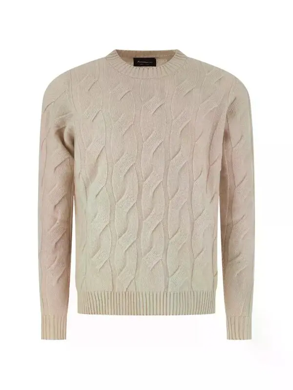 AROVESCIO Cable-knit Crew-neck Sweater