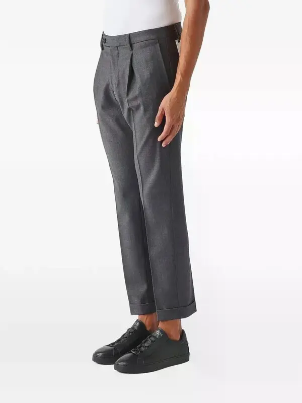 MICHAEL COAL Pleated-detail Trousers - Grey