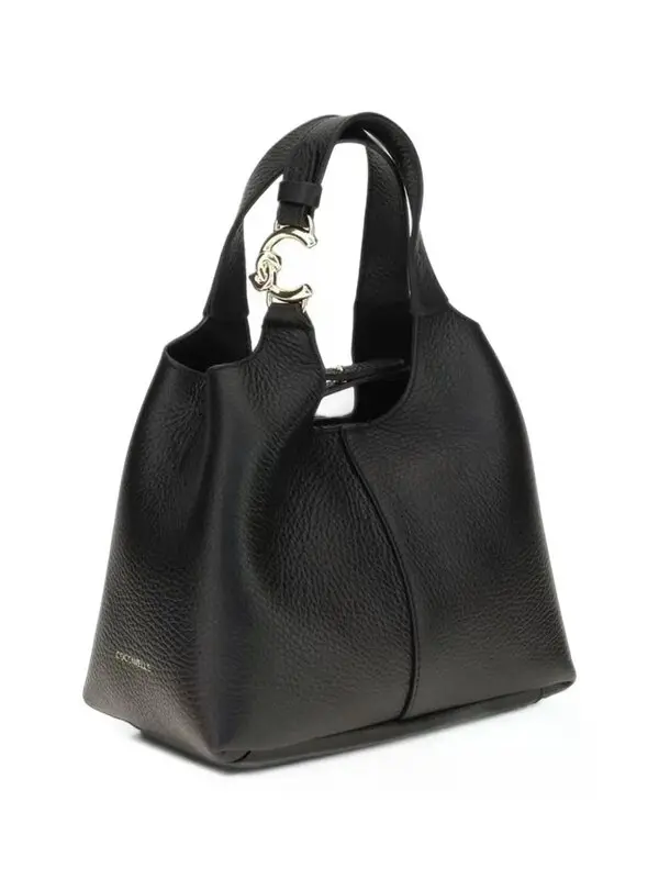 COCCINELLE C-easy Grainy Leather Small Tote Bag - Black