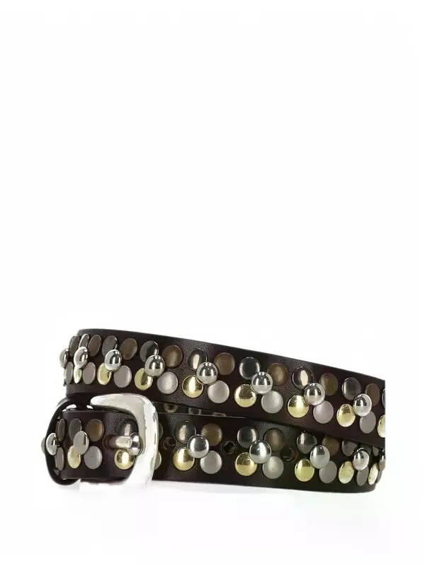 Orciani Stud-embellished Leather Belt