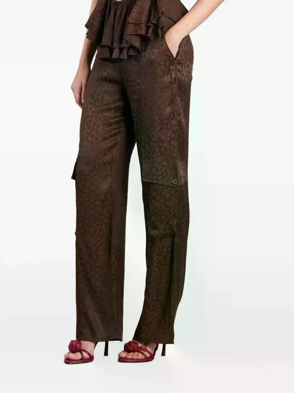 SIEDRES Kimmy Floral-jacquard Cargo Pants