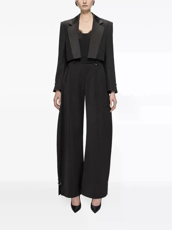 NISSA Wool Blend Barrel-leg Pants