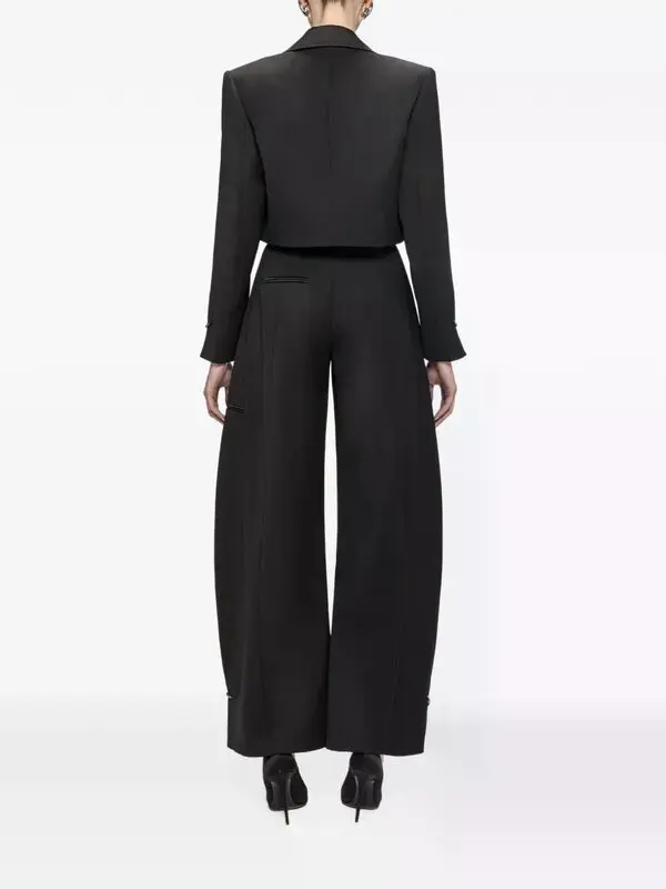 NISSA Wool Blend Barrel-leg Pants