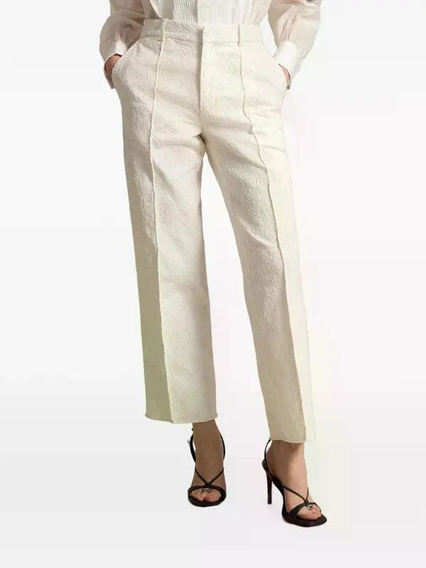 Polo Ralph Lauren Embroidered Cropped Trousers