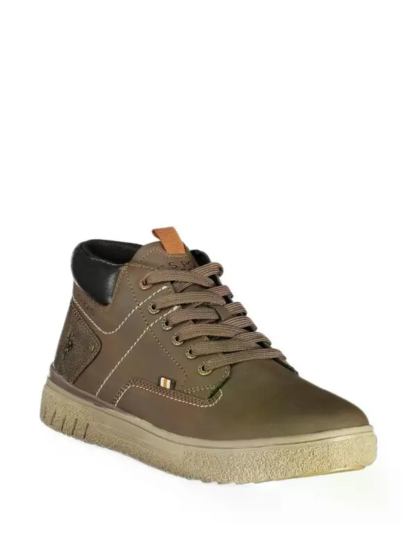 U.s. Polo Assn. Logo-embossed Lace-up Sneakers - Brown