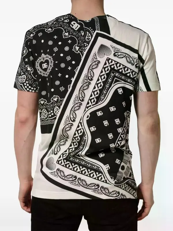 Dolce & Gabbana Bandana-print Cotton T-shirt