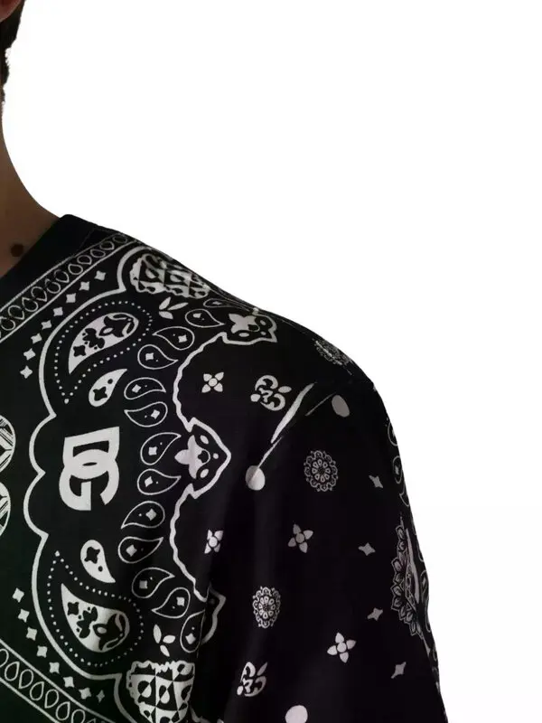 Dolce & Gabbana Bandana-print Cotton T-shirt