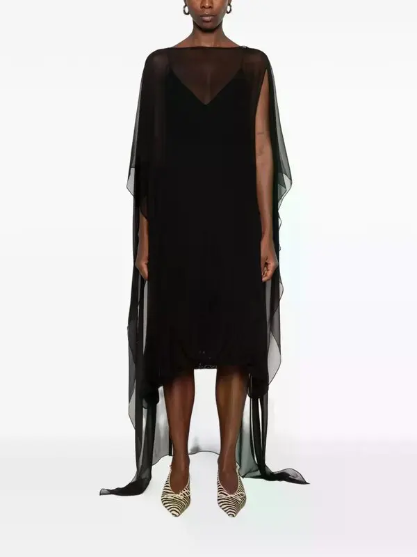 N°21 Sheer Cape-overlay Dress