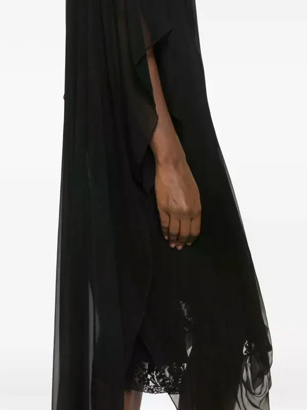 N°21 Sheer Cape-overlay Dress