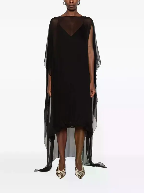 N°21 Sheer Cape-overlay Dress