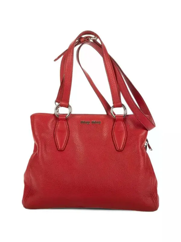 Miu Miu Logo-plaque Tote Bag