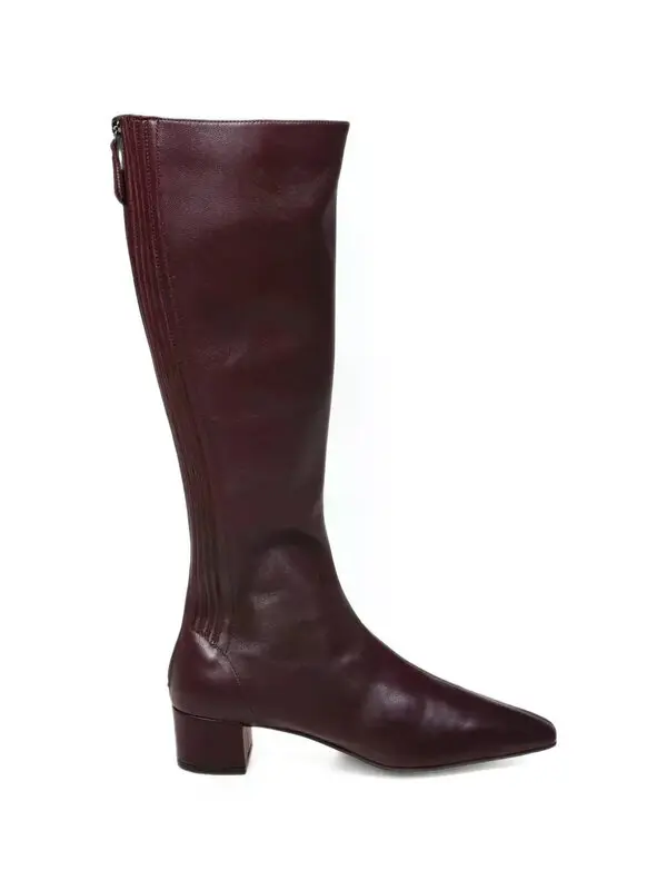 AQUAZZURA Ribbed-panel Leather Boots