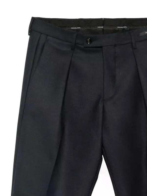 MICHAEL COAL Freddy Pleated Tapered Trousers