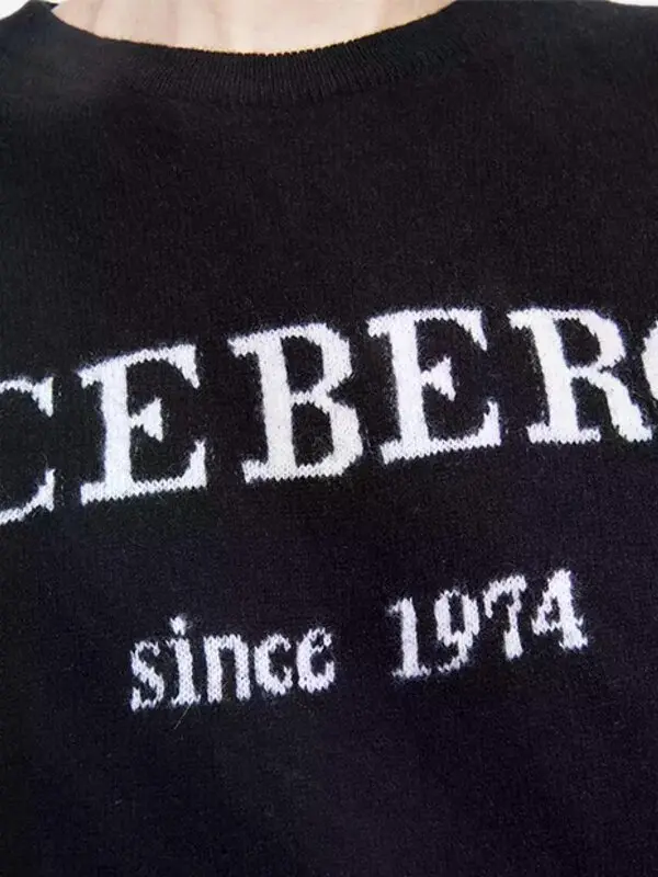 Iceberg Logo-intarsia Crew-neck Sweater